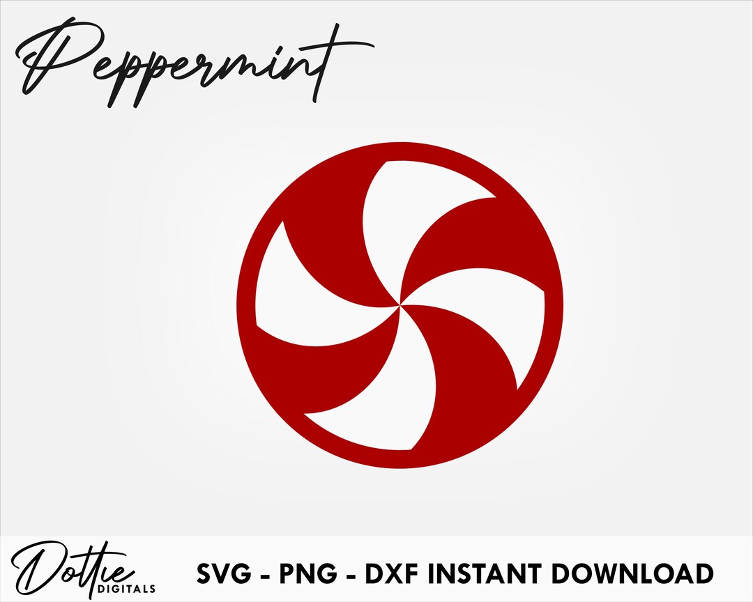 Peppermint SVG PNG DXF Candy Cutting File Christmas Sweet Instant ...