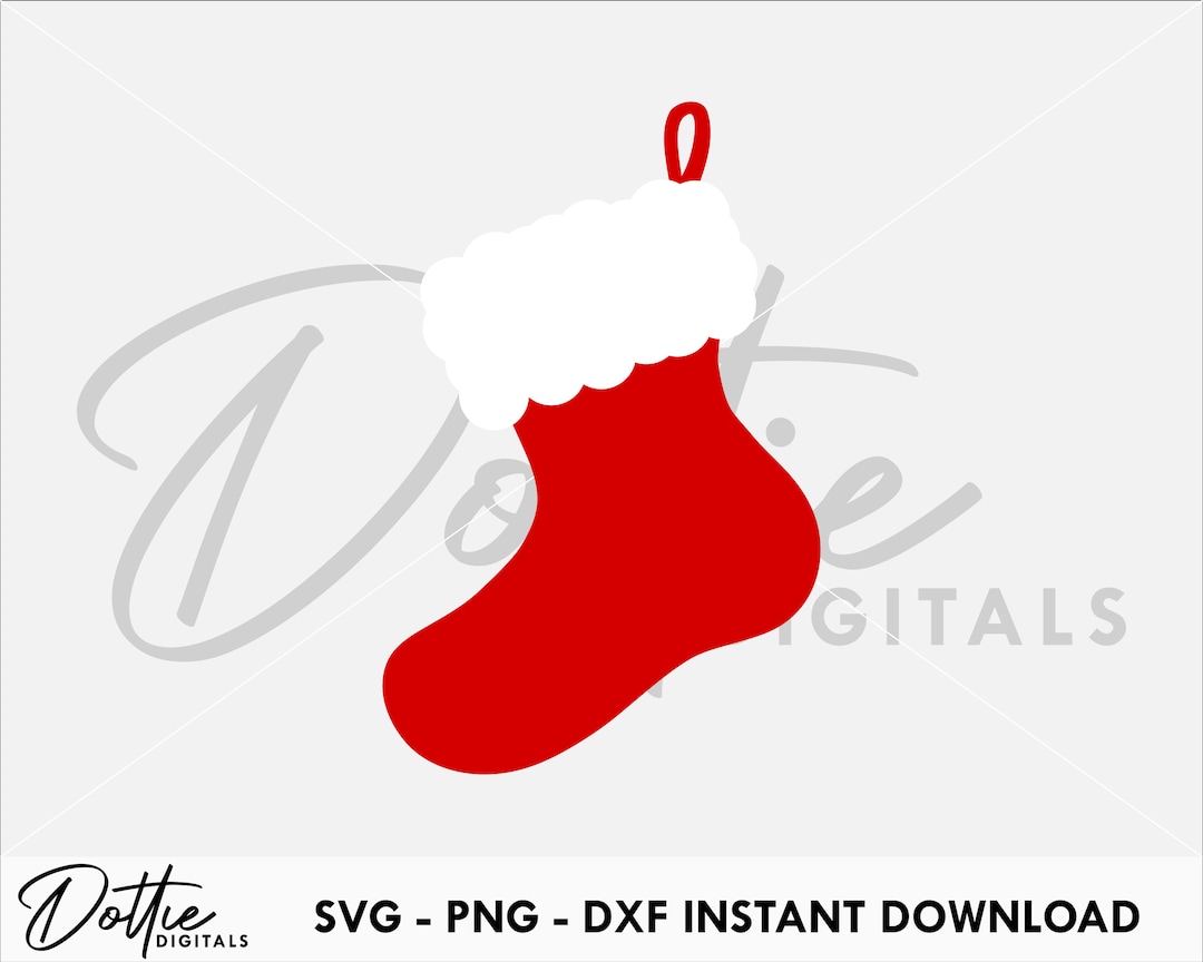 Christmas Stocking SVG PNG DXF Present Stocking Gift Santa Christmas ...