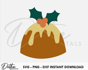 Christmas Pudding Svg - Etsy