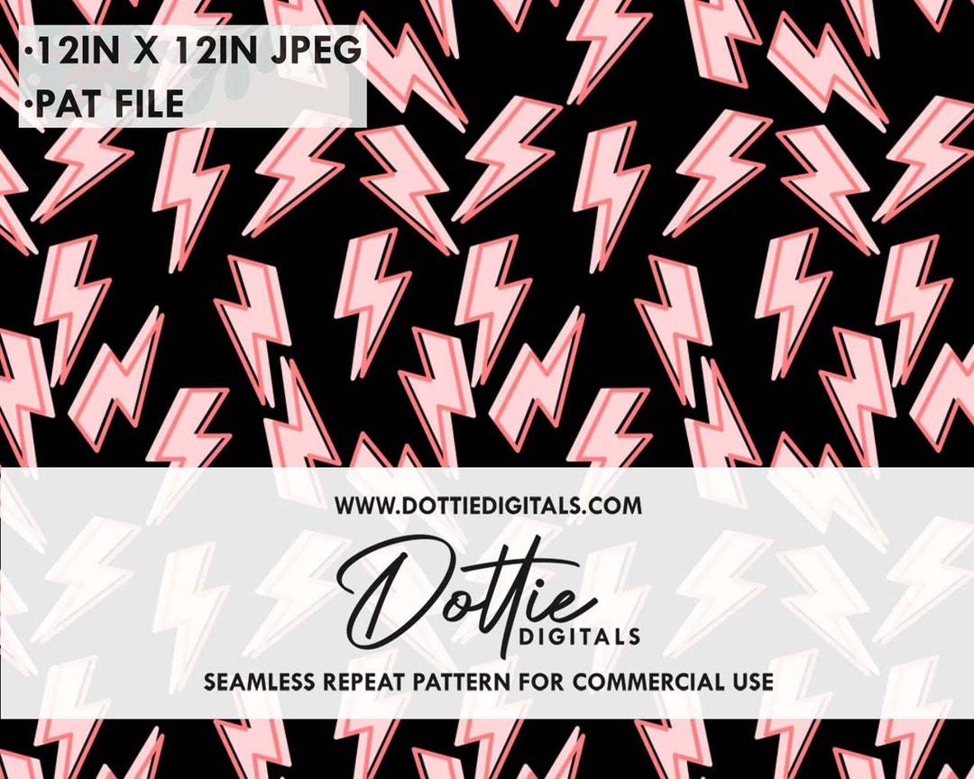 Lightning Bolts Seamless Pattern - Thunder Strike Repeat Pattern JPG ...