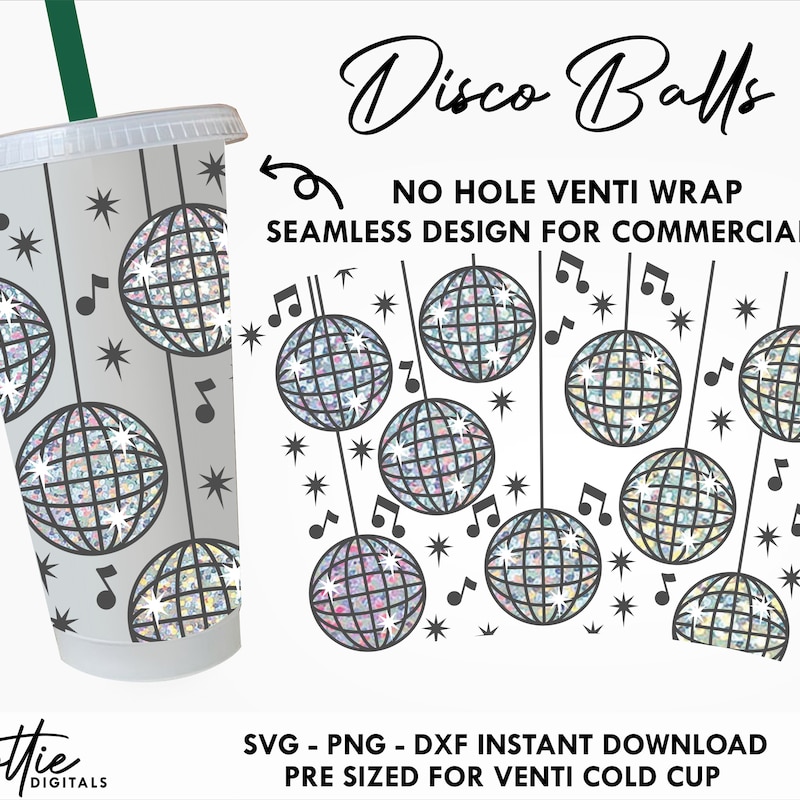 Cup Wrap Disco Svg - Etsy