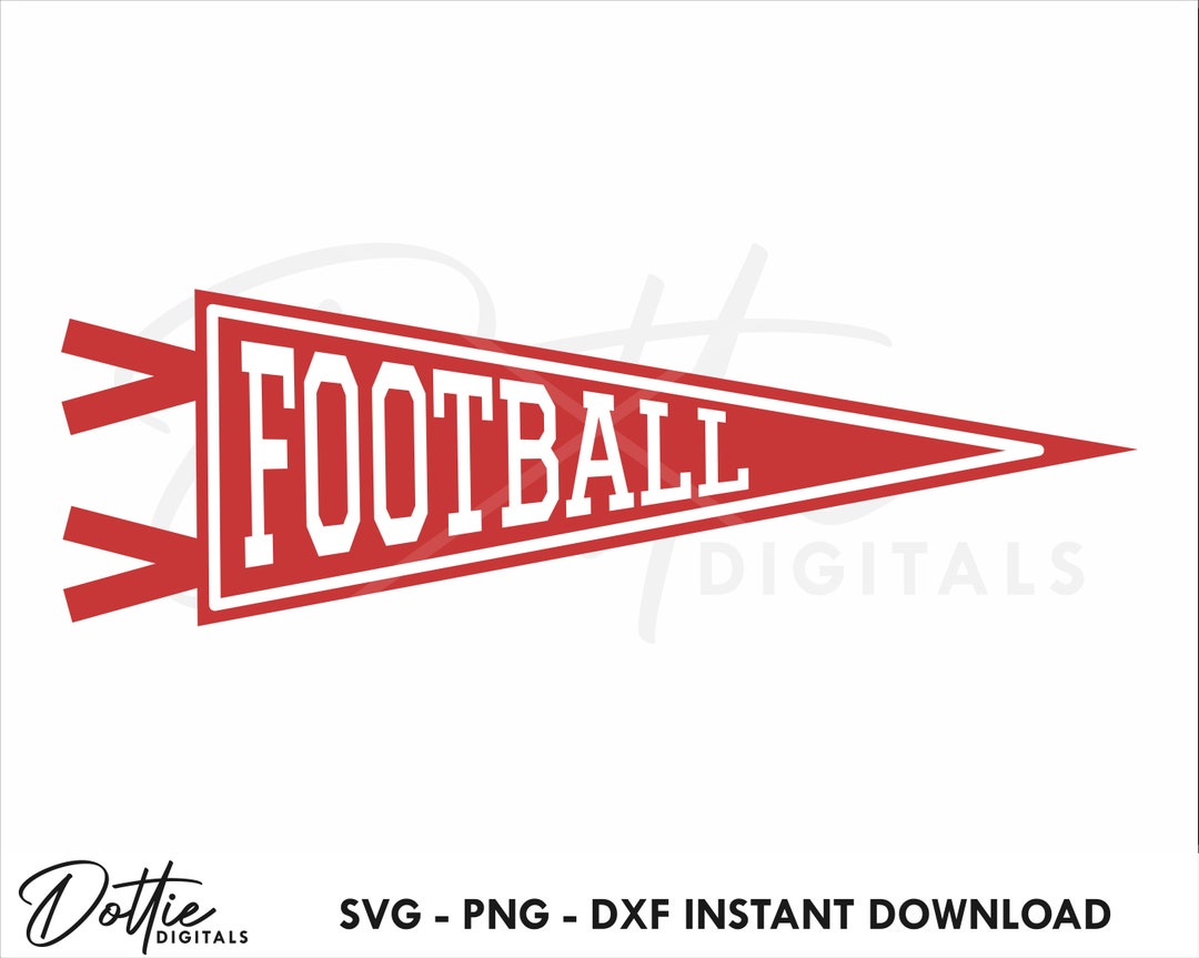 Football Flag SVG PNG DXF Sports Banner Cutting File Go - Etsy