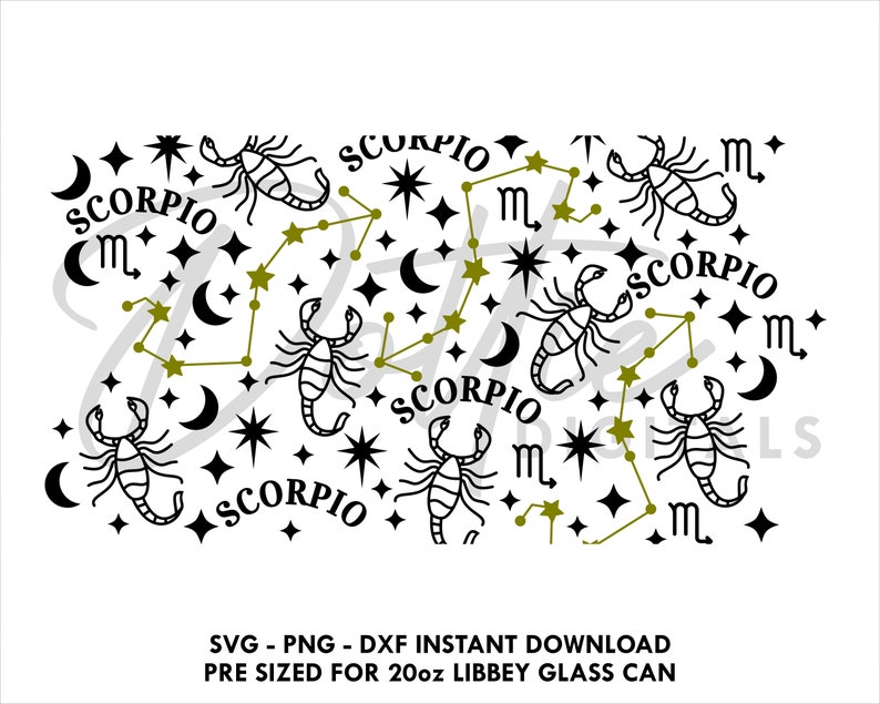 Scorpio 20 Oz Beer Glass Can Zodiac Lobster Star Sign SVG Beer - Etsy