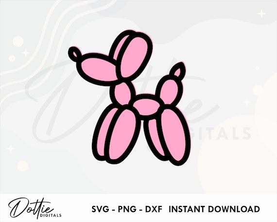 Balloon Dog SVG PNG DXF Cute Party Balloon Animal Cutting File | Etsy UK