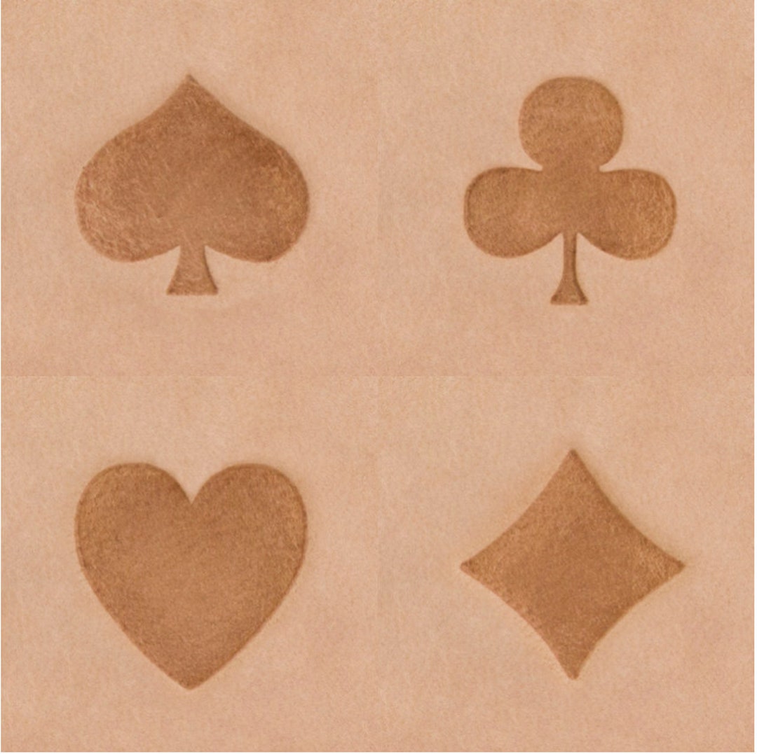 Card Suits 2D Mini Stamp Set of 4 - Etsy