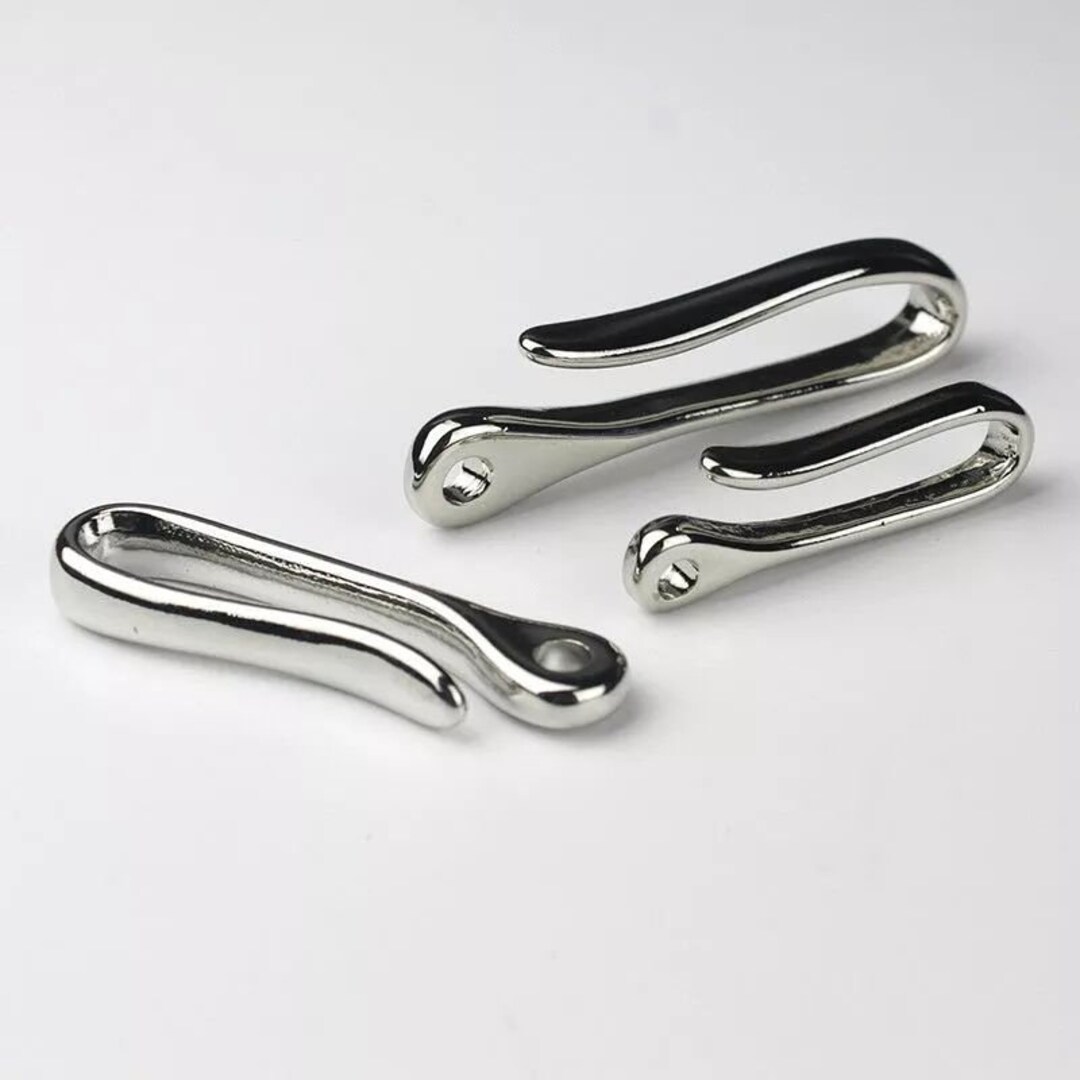 Solid Brass Chrome Plated U Hook Key Chain Belt Hook - Etsy