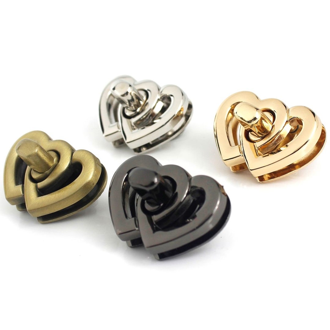 Heart Shape Turn Twist Lock for Bags Clutches Purses - Etsy