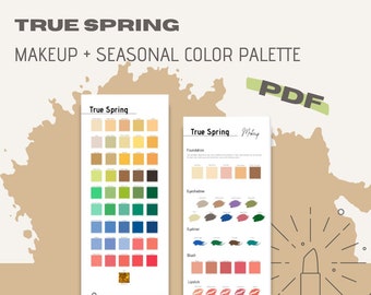 Deep dark Autumn Palette Digital Swatch Fan Seasonal - Etsy