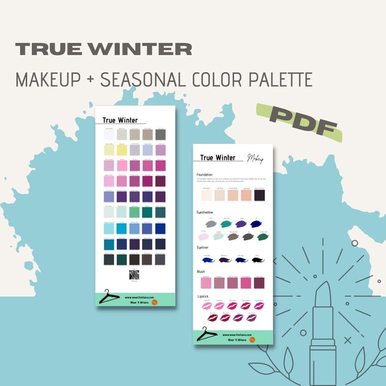 TRUE WINTER Seasonal Color Palette and Makeup Palette Armocromia ...