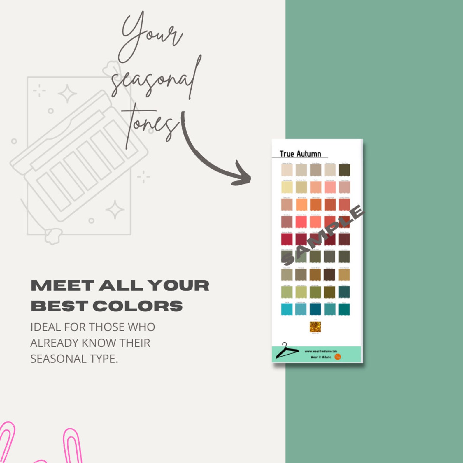 TRUE AUTUMN Seasonal Color Palette and Makeup Palette - Etsy