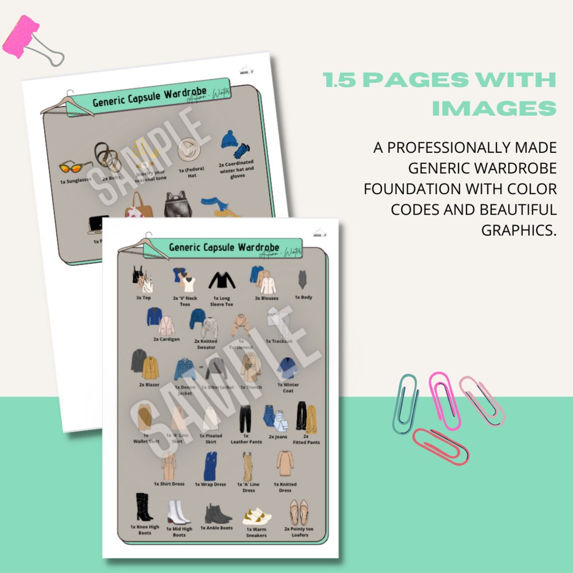 AUTUMN WINTER Capsule Wardrobe Checklist A Guide to a Generic Wardrobe ...