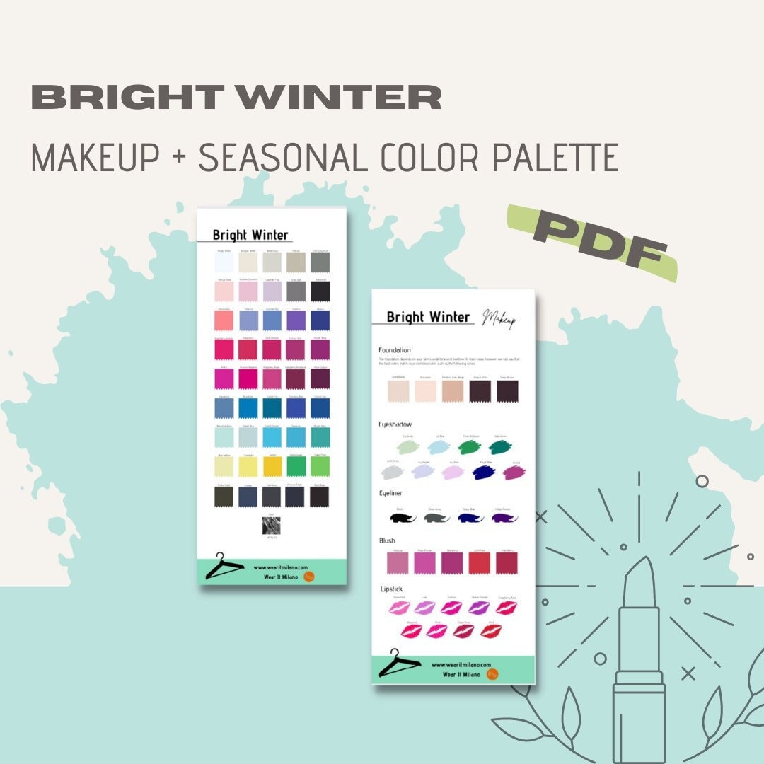 BRIGHT WINTER Seasonal Color Palette and Makeup Palette - Armocromia ...