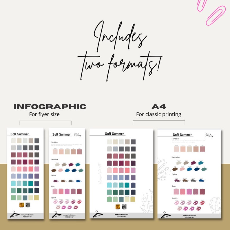 12 SEASONS Editable Canva Template for Makeup Recommendations - Etsy