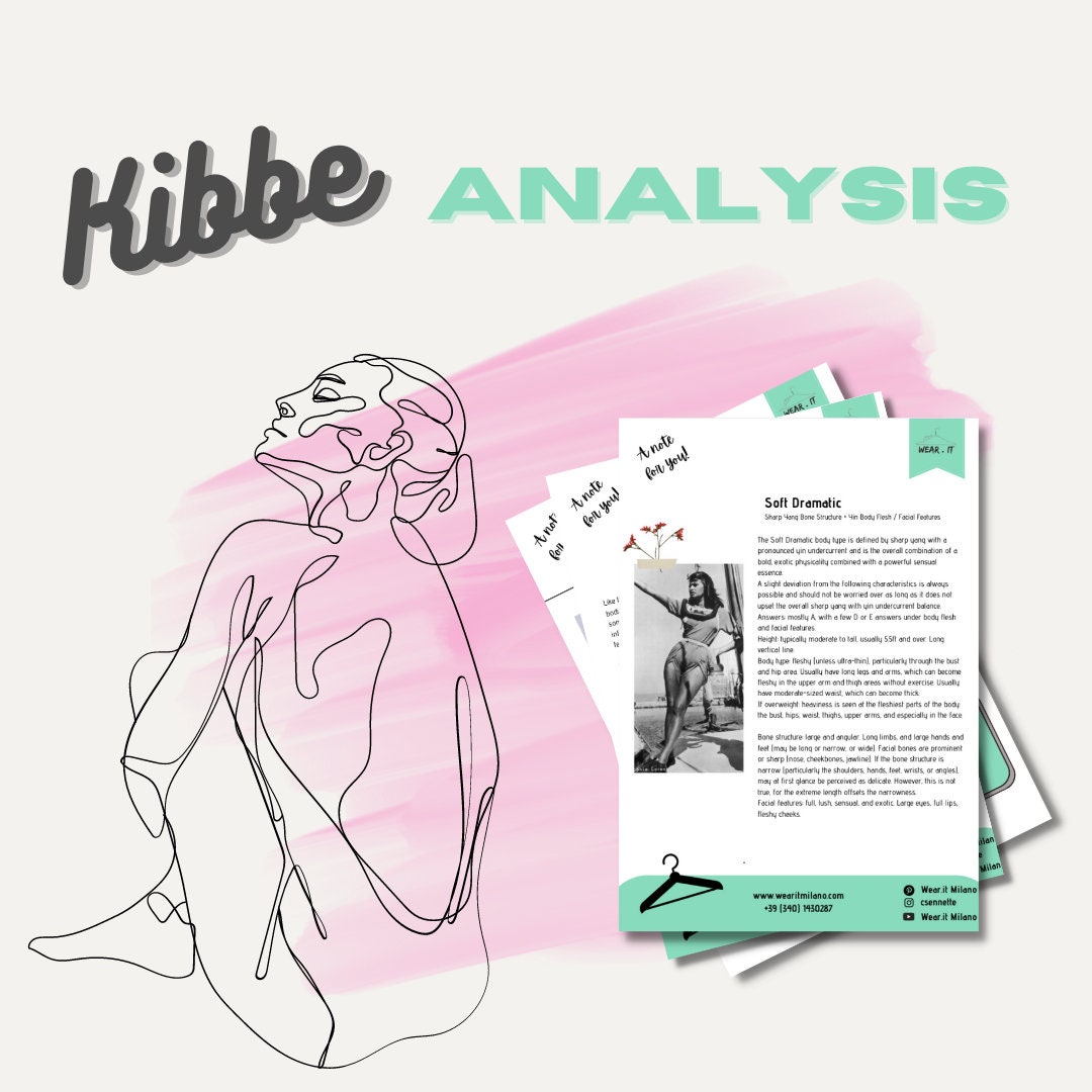 KIBBE Body Shape Analysis Kibbe Body Type Portfolio Printable A4 Format ...