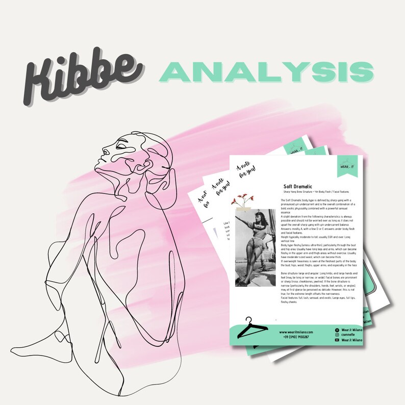 KIBBE Body Shape Analysis Kibbe Body Type Portfolio Printable A4 Format ...