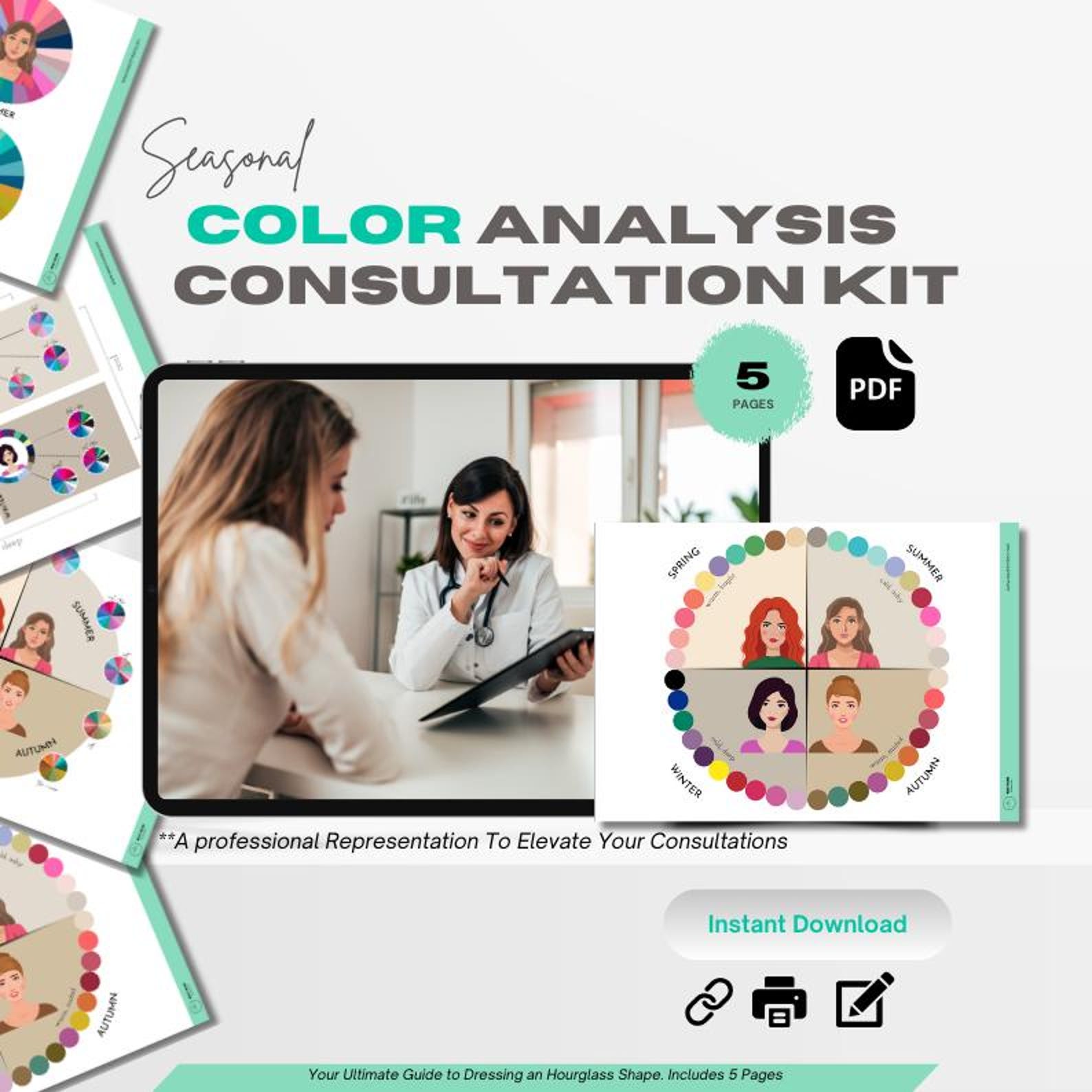 12 Seasonal Color Analysis Kit PDF for Professional Armocromia ...