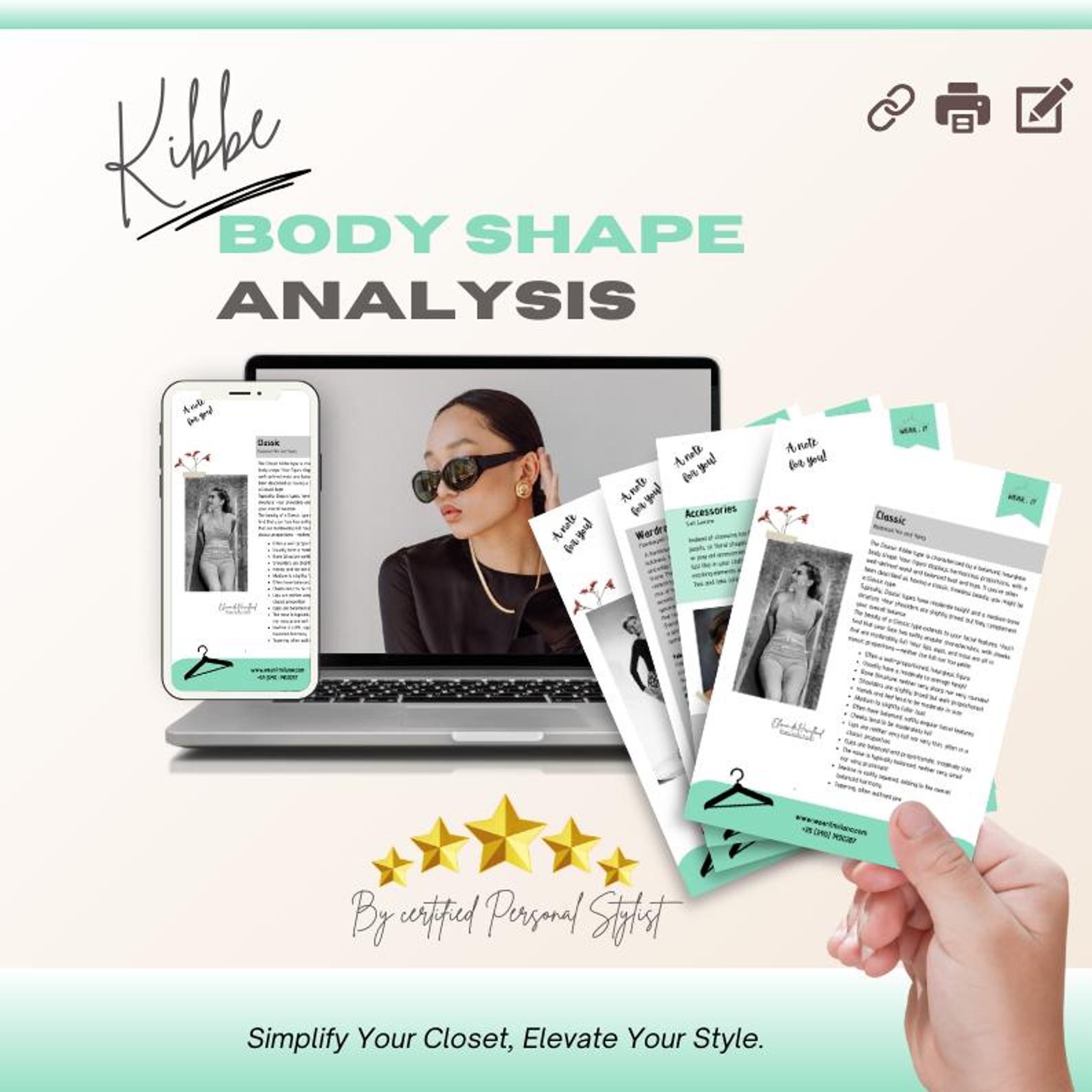 KIBBE Body Shape Analysis - Kibbe Body Type Portfolio Printable A4 ...
