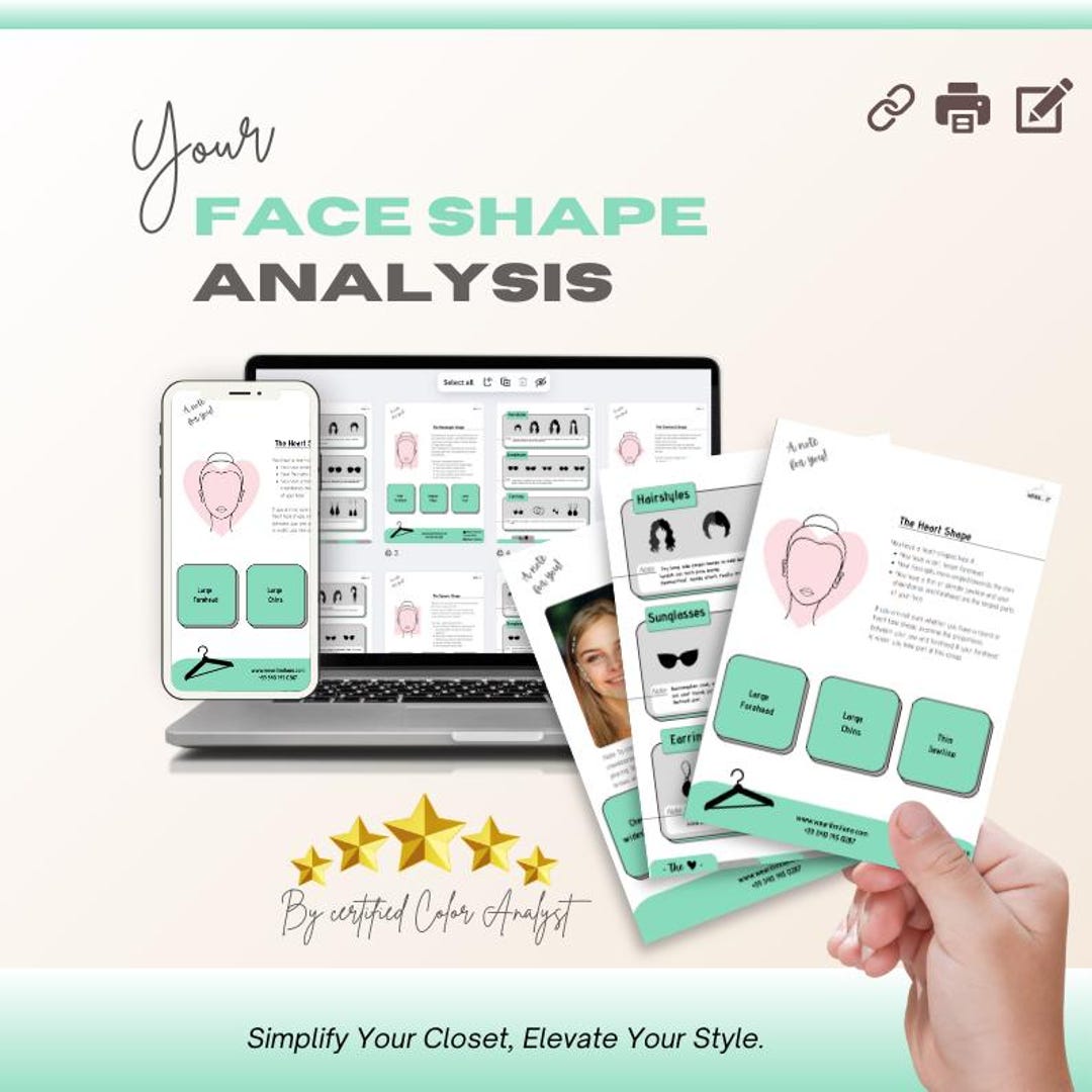 Face Shape Analysis: Hairstyle, Sunglasses & Accessory Guide (PDF ...