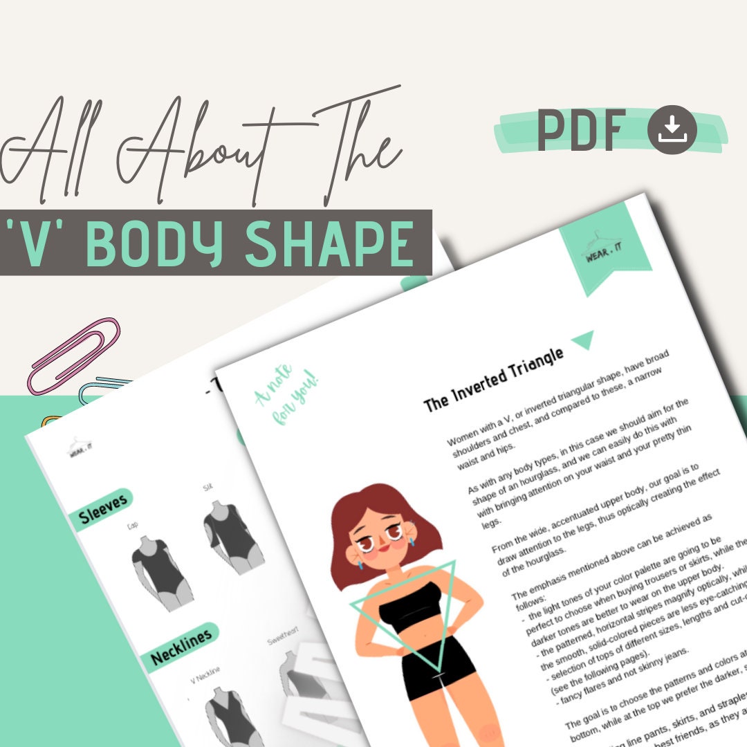 The V body Shape Analysis and Figure Portfolio Styling Guide - Etsy