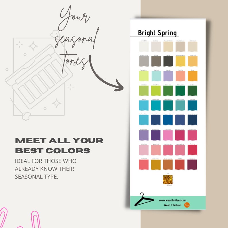 BRIGHT SPRING Seasonal Color Palette and Makeup Palette Armocromia ...