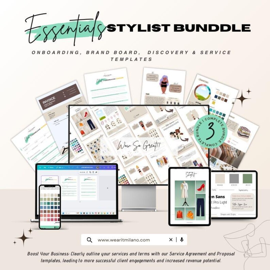 The Essentials Bundle for Stylists | Editable Canva Templates for ...
