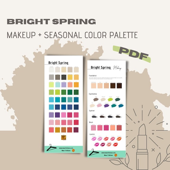 BRIGHT SPRING Seasonal Color Palette and Makeup Palette - Etsy Australia