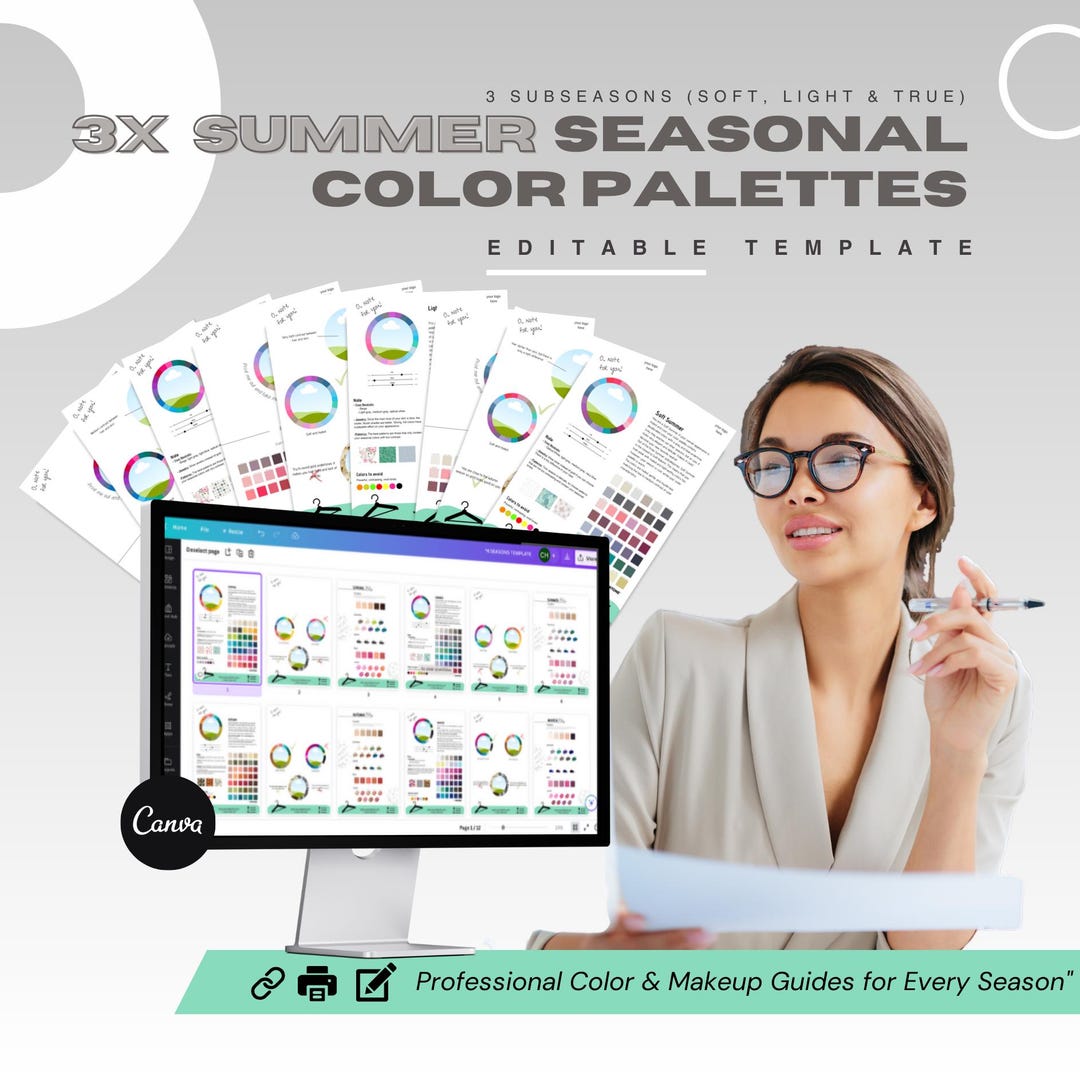 Summer Seasonal Templates - Editable Canva Document for Stylist ...