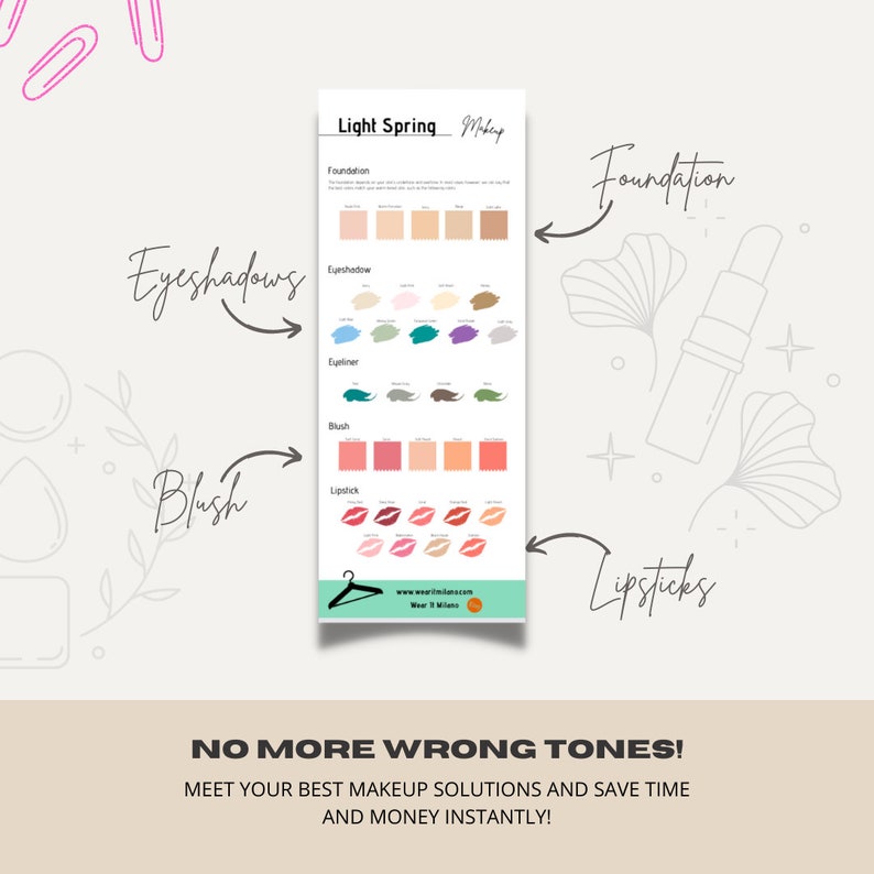 LIGHT SPRING Seasonal Color Palette and Makeup Palette Armocromia ...