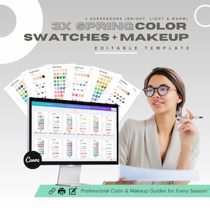 Spring Color Palette Template: Makeup Recommendations for Stylists ...