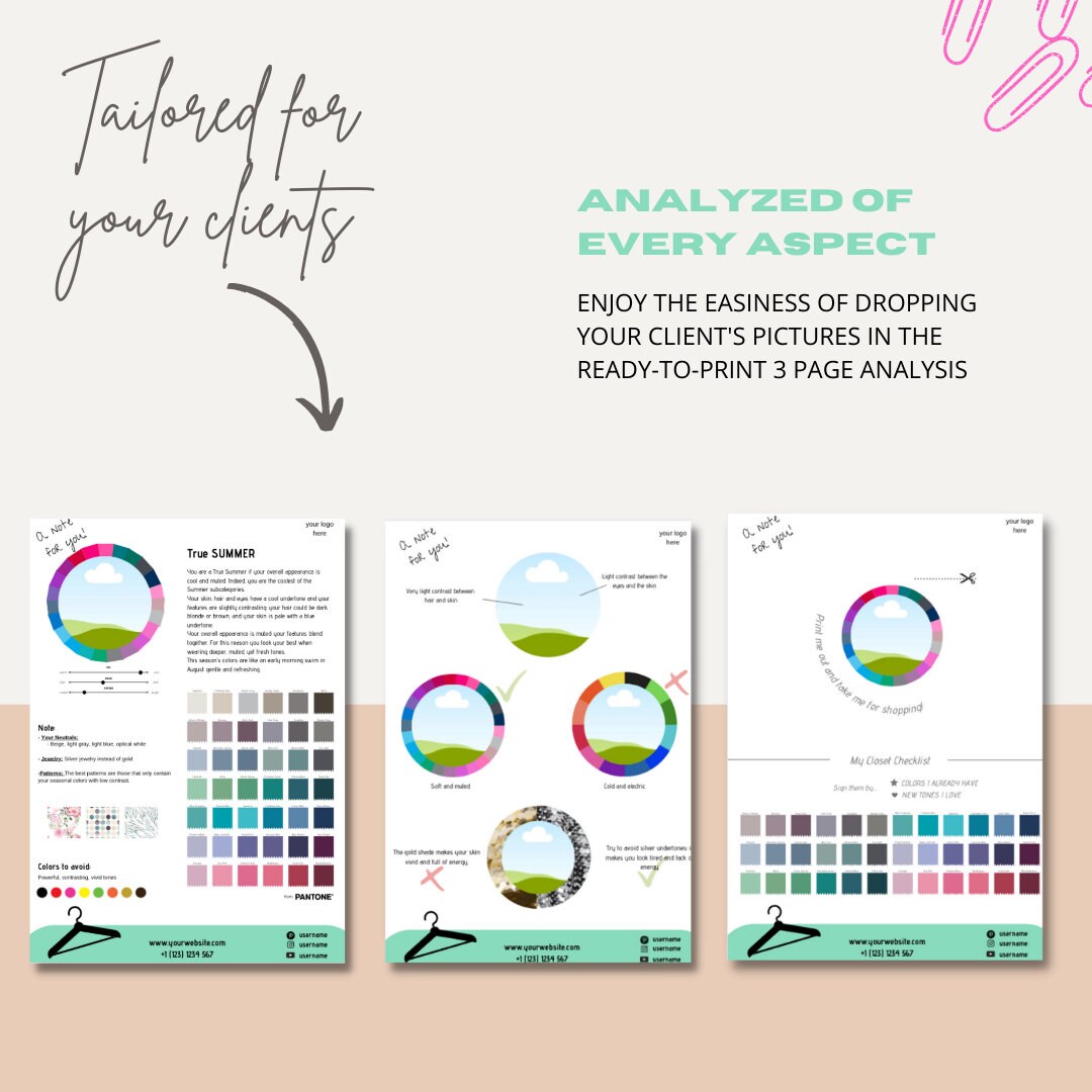 Summer Seasonal Templates Editable Canva Document for Stylist Business ...