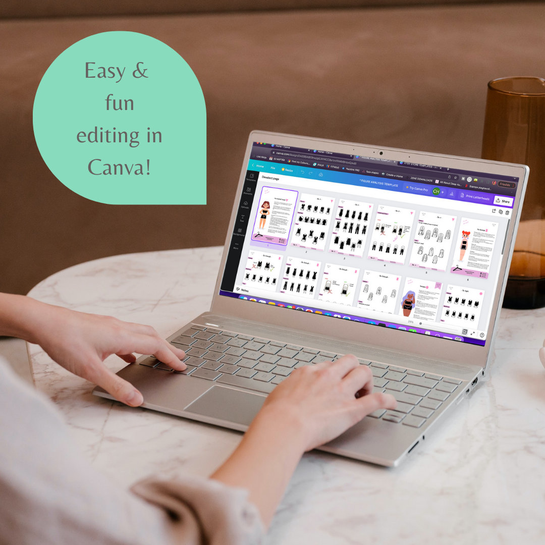 TEMPLATE for Body Shape Analysis Reusable Printable Document - Etsy