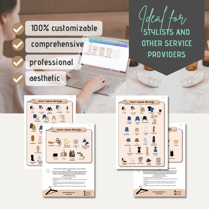 Wardrobe Foundation Checklist Editable Capsule Wardrobe for Personal ...