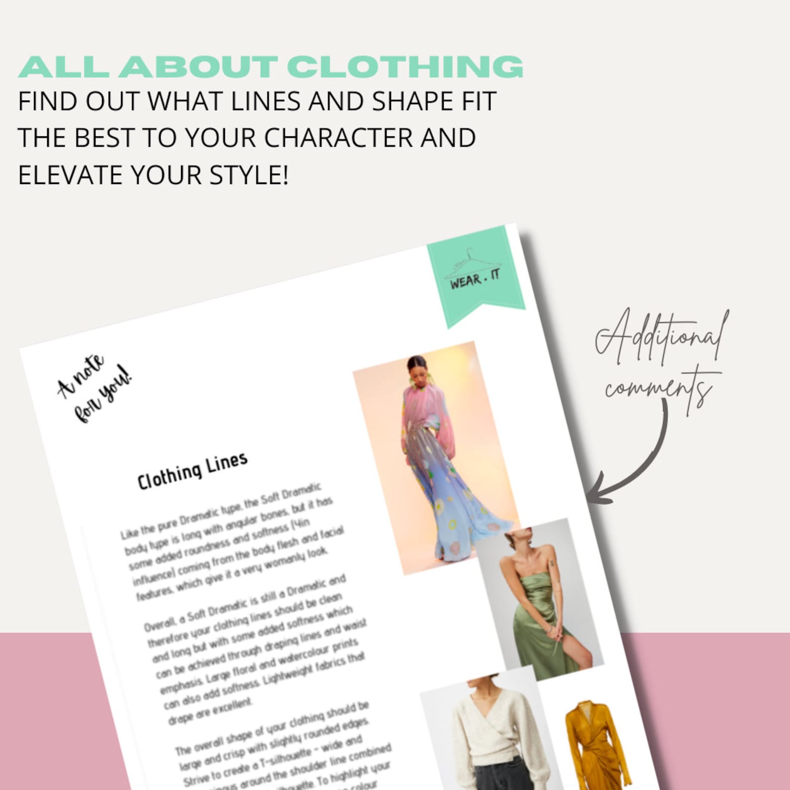 KIBBE Body Shape Analysis - Kibbe Body Type Portfolio Printable A4 ...