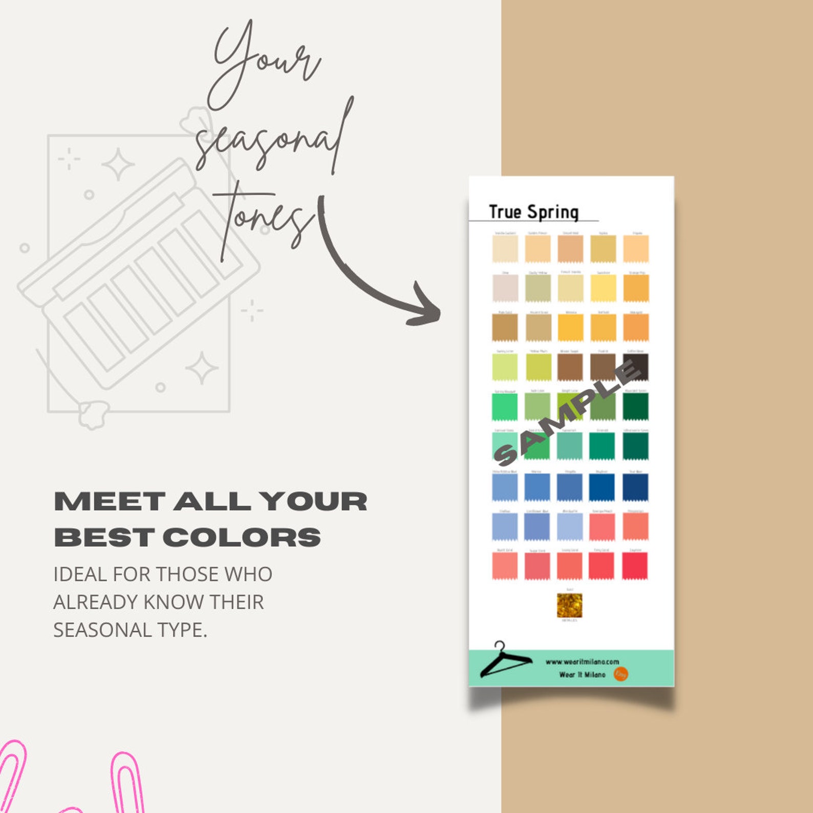 TRUE WARM SPRING Seasonal Color Palette and Makeup Palette Armocromia ...