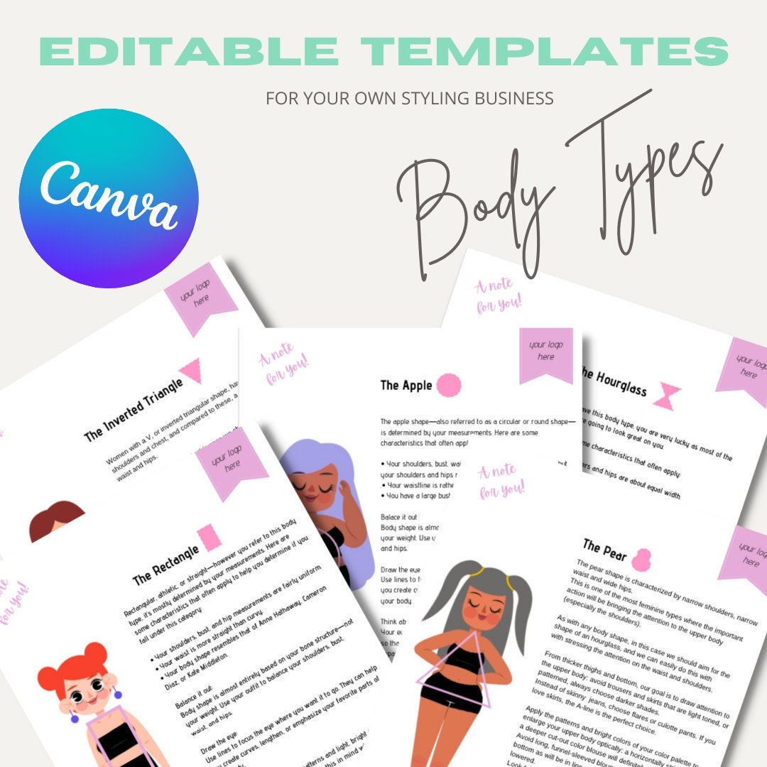 TEMPLATE for Body Shape Analysis Reusable Printable Document - Etsy