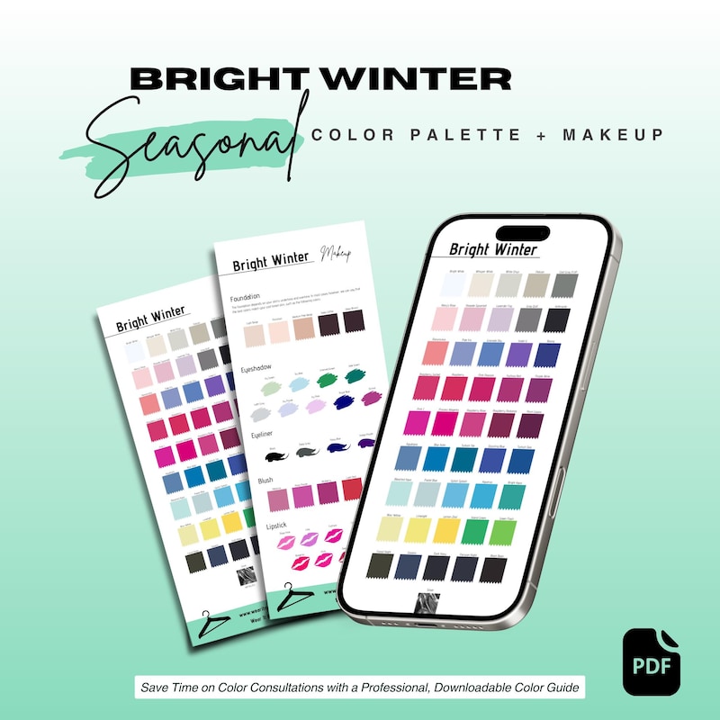 Winter Color Swatches - Etsy