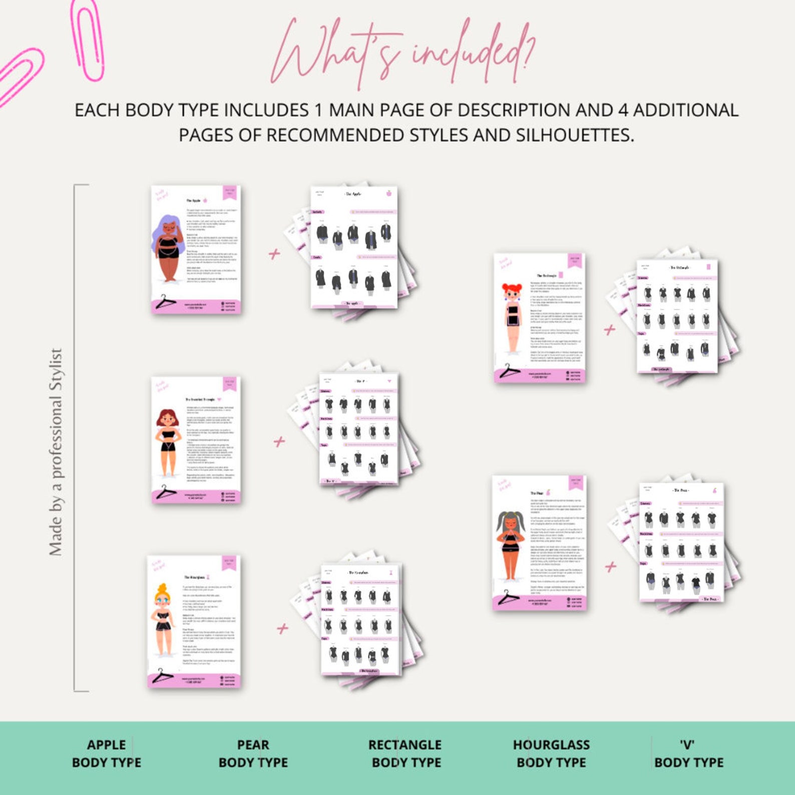 TEMPLATE for Body Shape Analysis Reusable Printable Document - Etsy