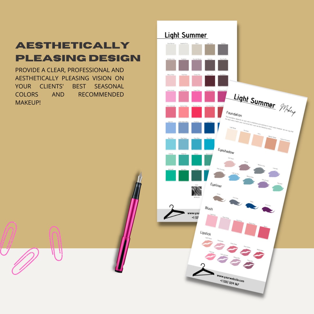 12 SEASONS Editable Canva Template for Makeup Recommendations and ...