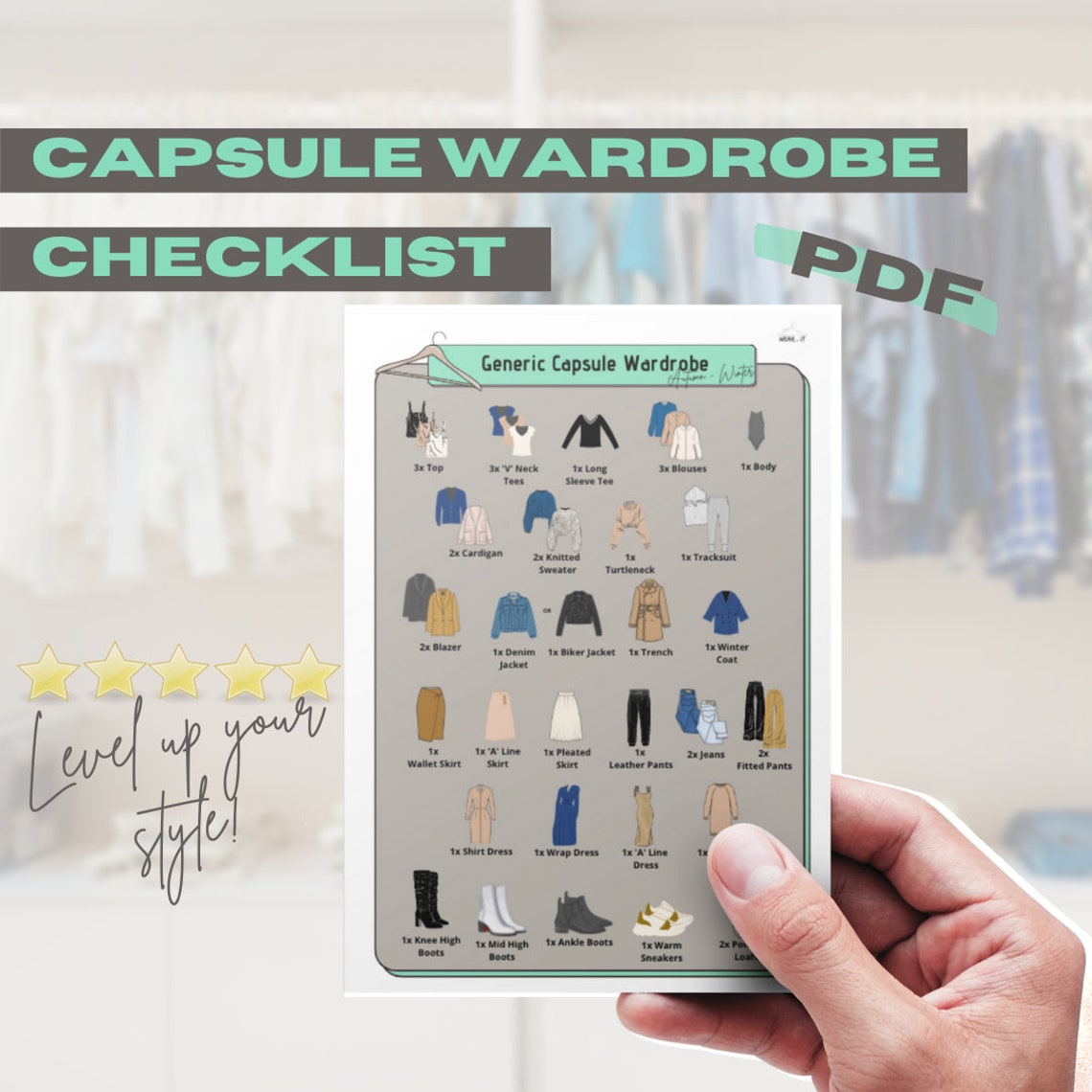 AUTUMN WINTER Capsule Wardrobe Checklist A Guide to a Generic Wardrobe ...