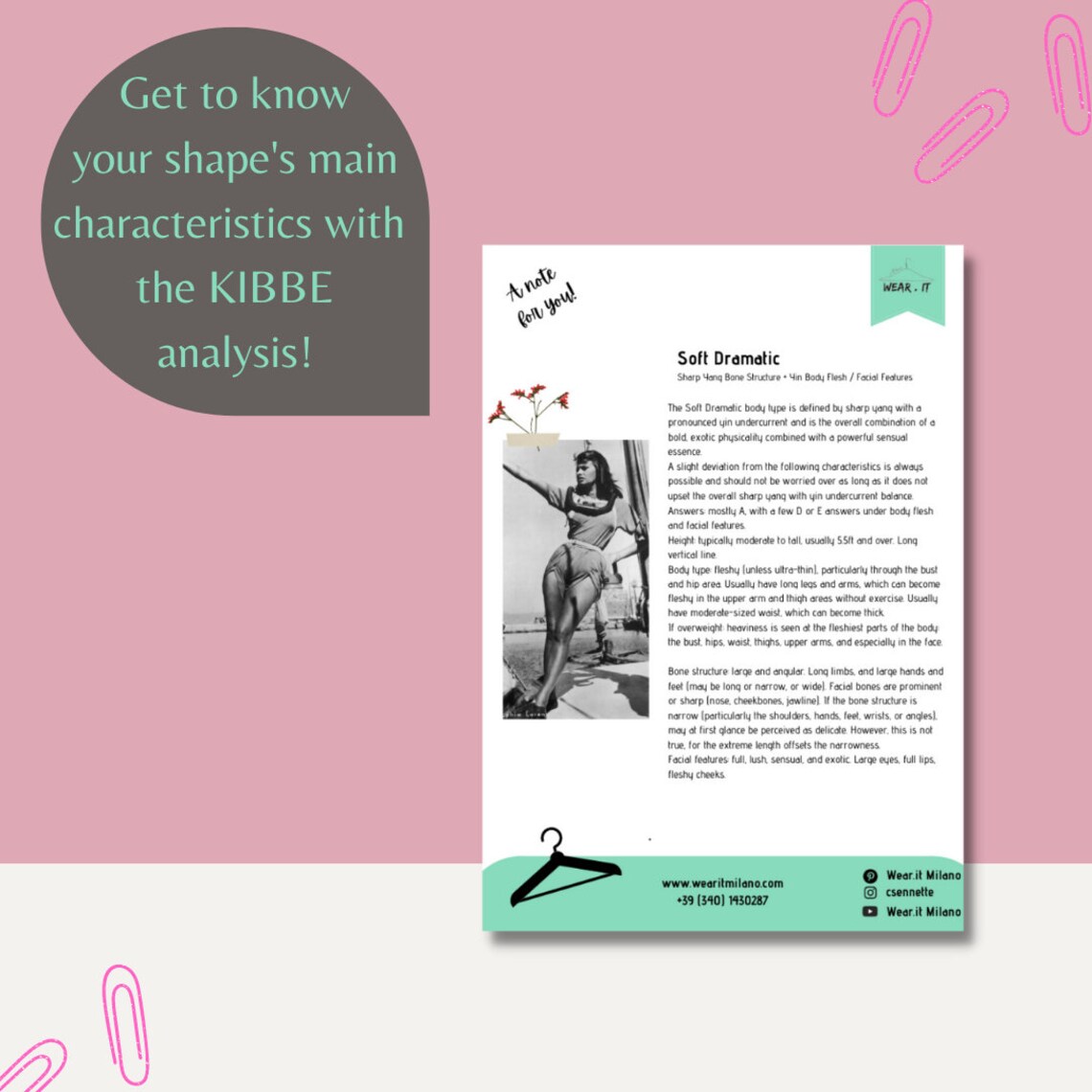 Kibbe Body Shape Analysis Kibbe Body Type Portfolio Etsy