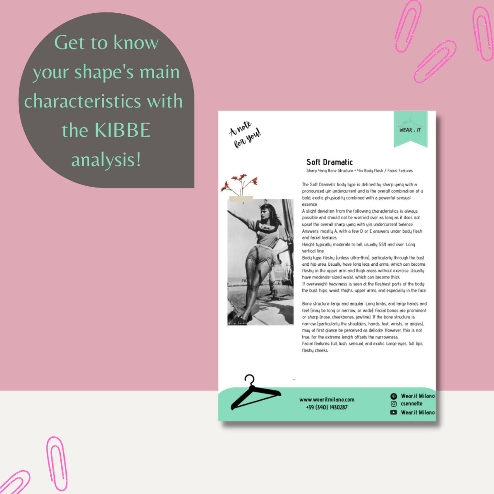 KIBBE Body Shape Analysis - Kibbe Body Type Portfolio Printable A4 ...