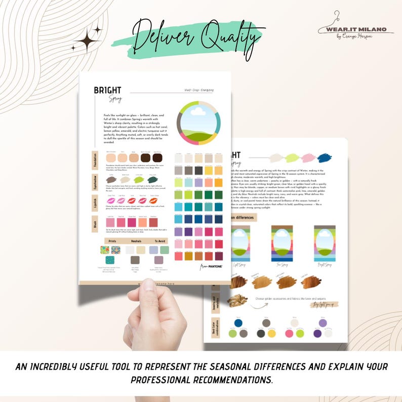 12 Seasons Canva Template for Color Analysis • Personal Stylist Kit ...