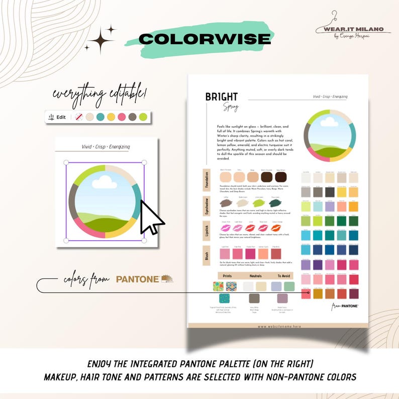 12 Seasons Canva Template for Color Analysis • Personal Stylist Kit ...