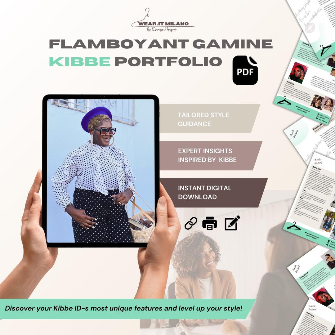 Flamboyant Gamine Virtual Style Guide PDF: Sleek Fashion ...