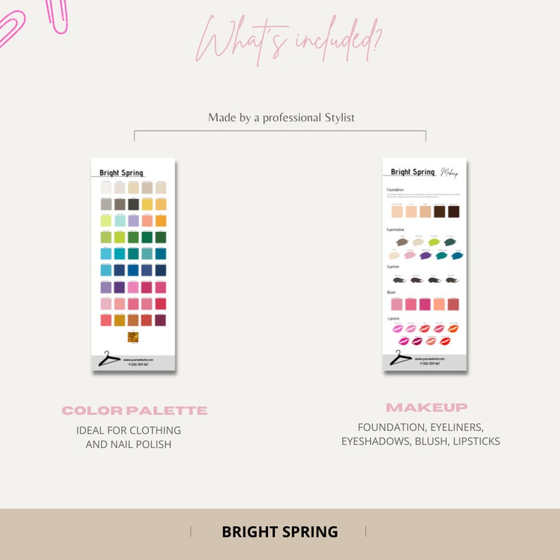 BRIGHT SPRING Seasonal Color Palette and Makeup Palette Armocromia ...