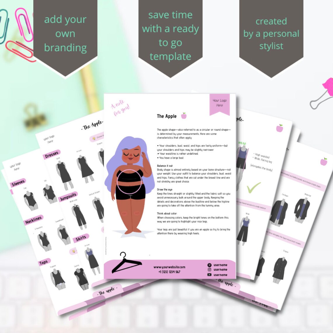 TEMPLATE for Body Shape Analysis Reusable Printable Document - Etsy