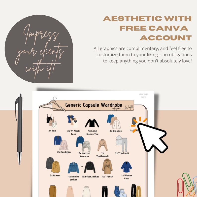 Wardrobe Foundation Checklist Editable Capsule Wardrobe for Personal ...