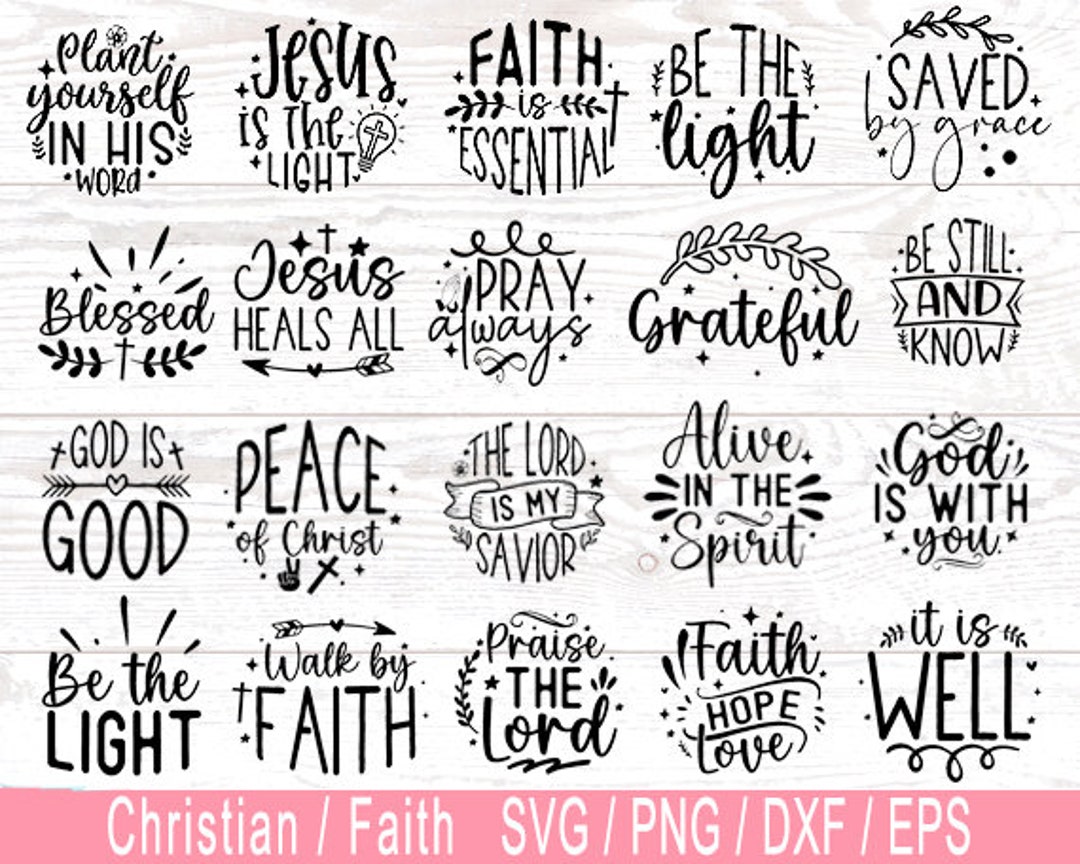 Christian Svg, Inspirational SVG Bundle, Religious Svg, Keychain Svg ...