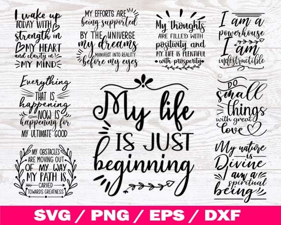 Inspirational Quotes SVG Bundle SVG Files for Cricut Merch | Etsy