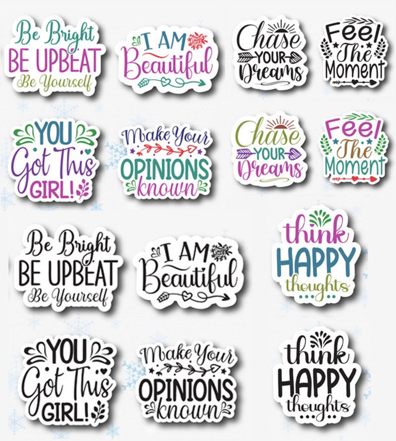 Digital Stickers Png Inspirational Sticker Bundle - Etsy